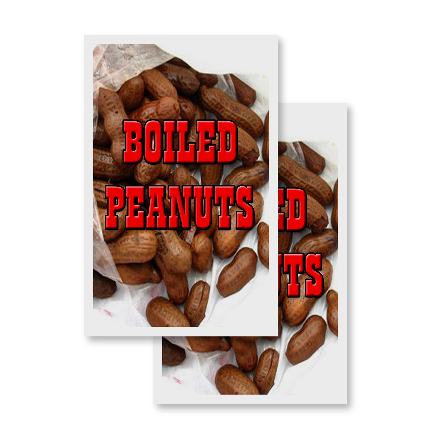 Boiled Peanuts (2-PACK) 24" x 36" Vinyl Decals | Sign Insert Peel ...