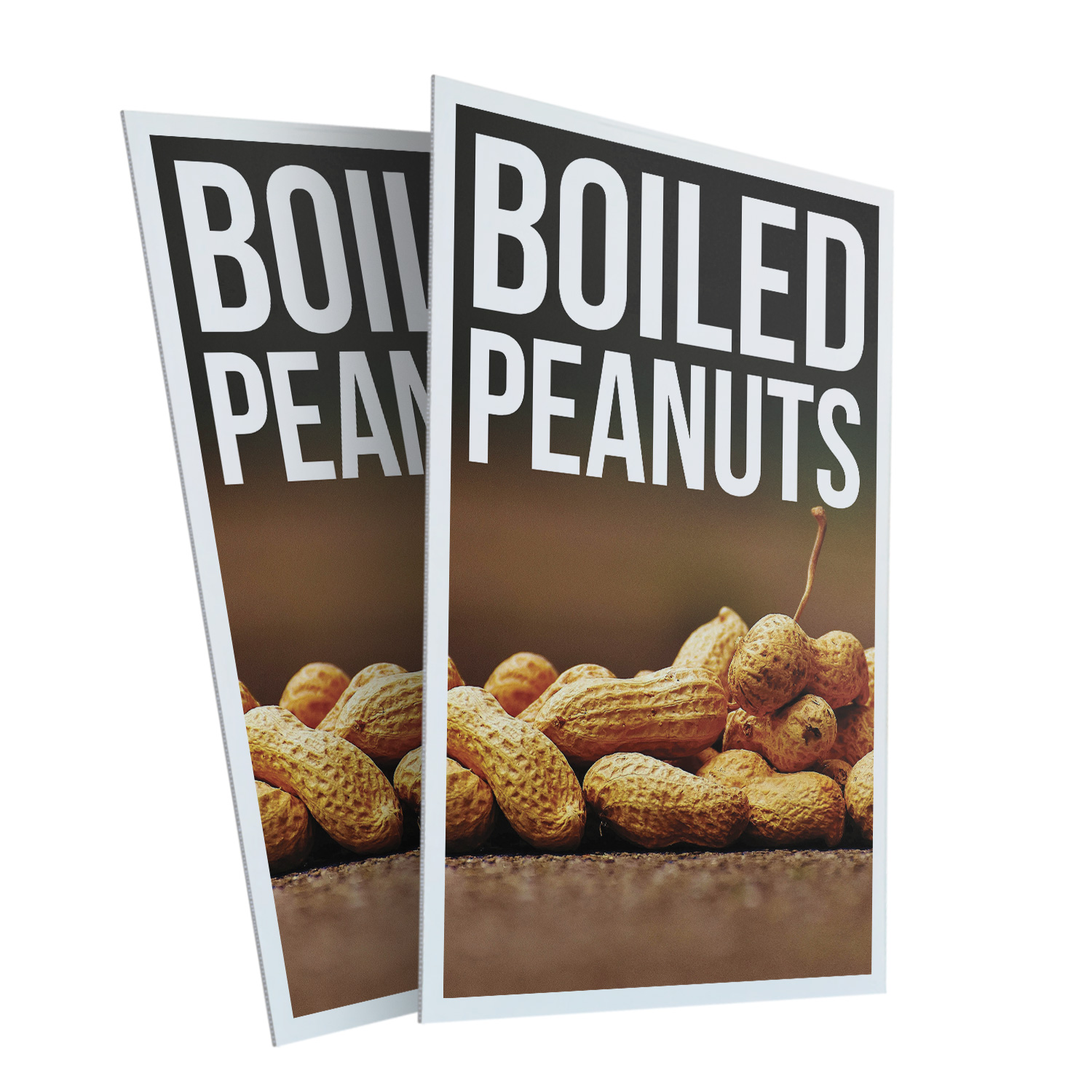 Boiled Peanuts (2-Pack) 24 Inch x 36 Inch Plastic Signs | Sign Insert ...