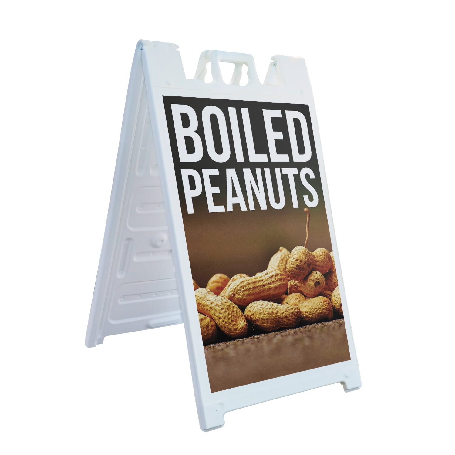 Boiled Peanuts 24" x 36" Double Sided A-Frame Sidewalk Sign, Includes 2 ...