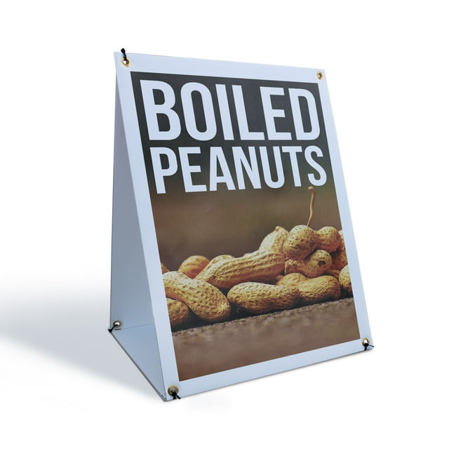 Boiled Peanuts Sidewalk Sign 18 Inch x 24 Inch A-Frame Images On Both ...