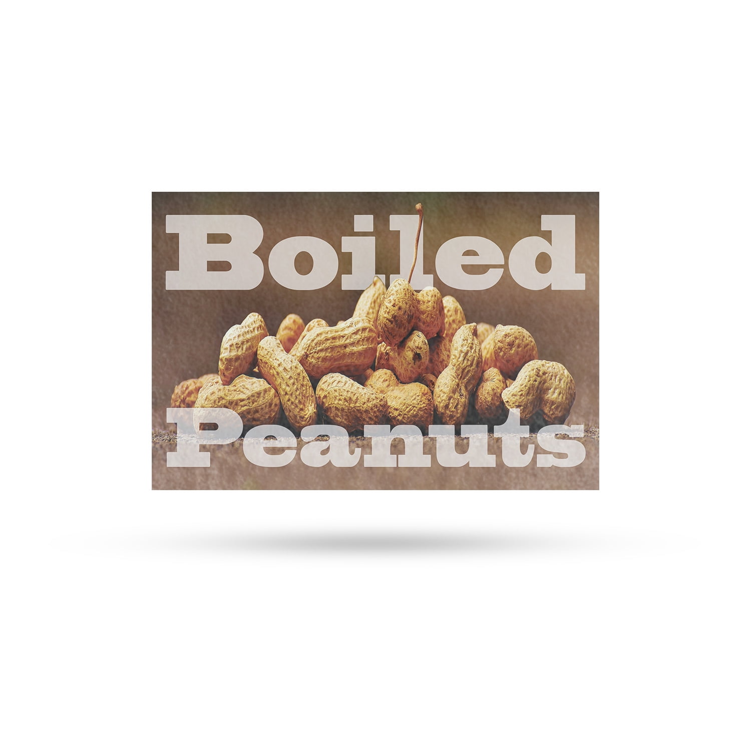 Boiled Peanuts Vinyl Decal 12 Inch x 16 Inch Weatherproof Heavy-Duty ...