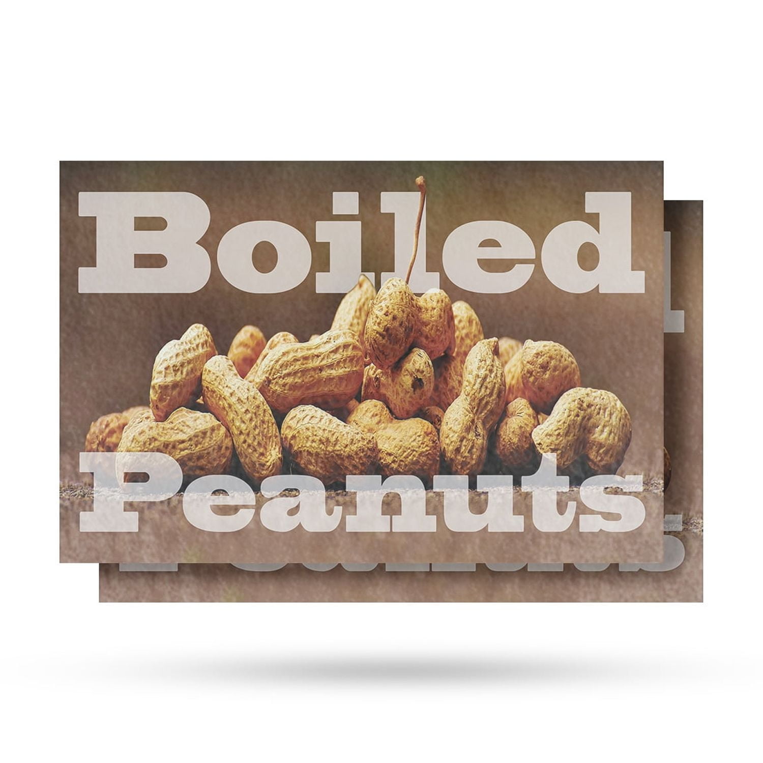 Boiled Peanuts Vinyl Decal 2 Pack of 24 Inch x 36 Inch Weatherproof ...