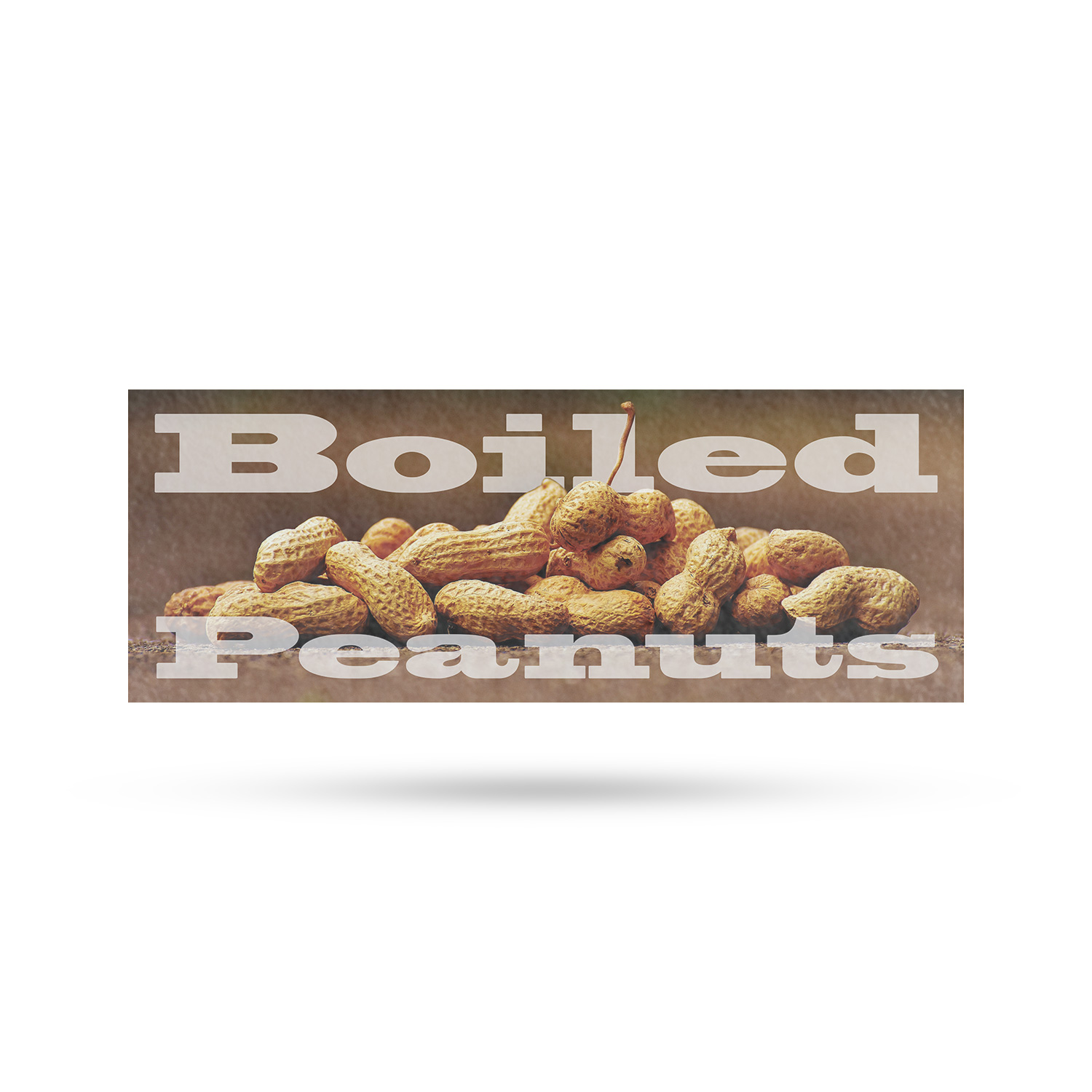 Boiled Peanuts Vinyl Decal 48 Inch x 18 Inch Weatherproof Heavy-Duty ...