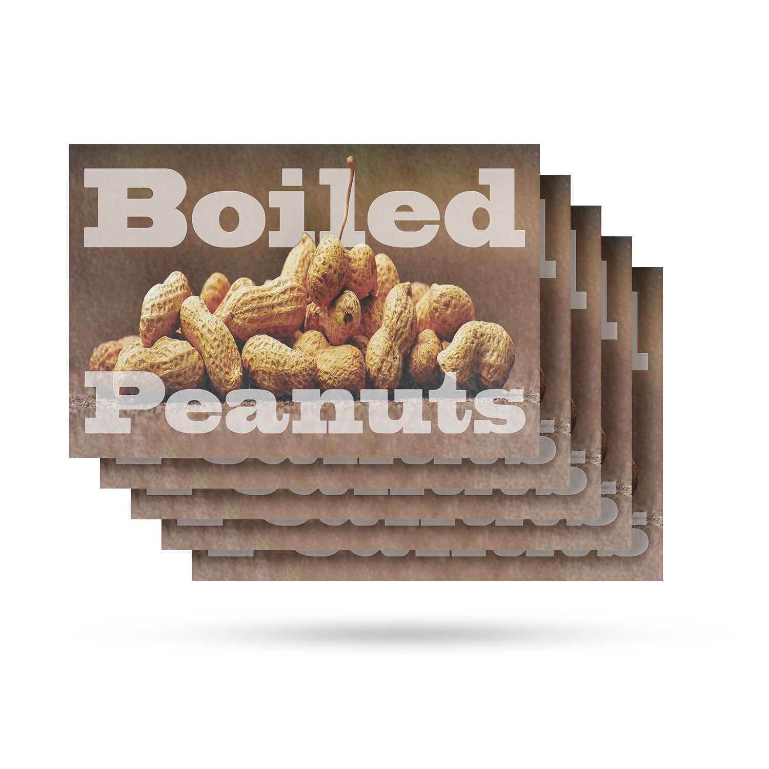 Boiled Peanuts Vinyl Decal 5 Pack of 24 Inch x 36 Inch Weatherproof ...