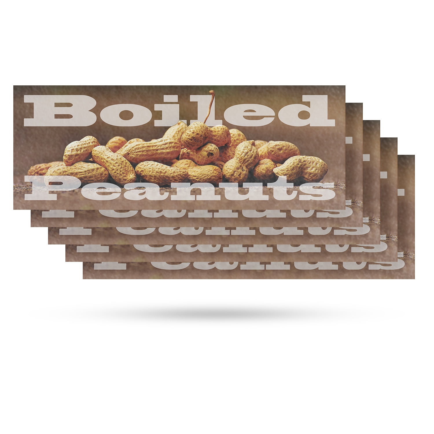 Boiled Peanuts Vinyl Decal 5 Pack of 24 Inch x 9 Inch Weatherproof ...