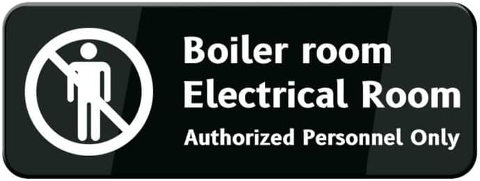 Boiler Room Electrical Room Authorized Personnel Only Sign W/Adhesive ...
