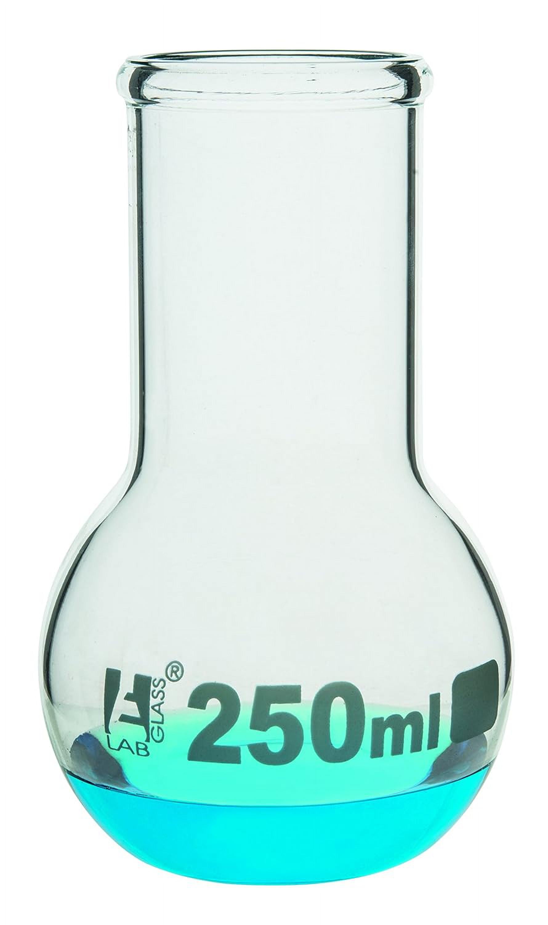 Boiling Flask, 250ml - Borosilicate Glass - Flat Bottom, Wide Neck ...
