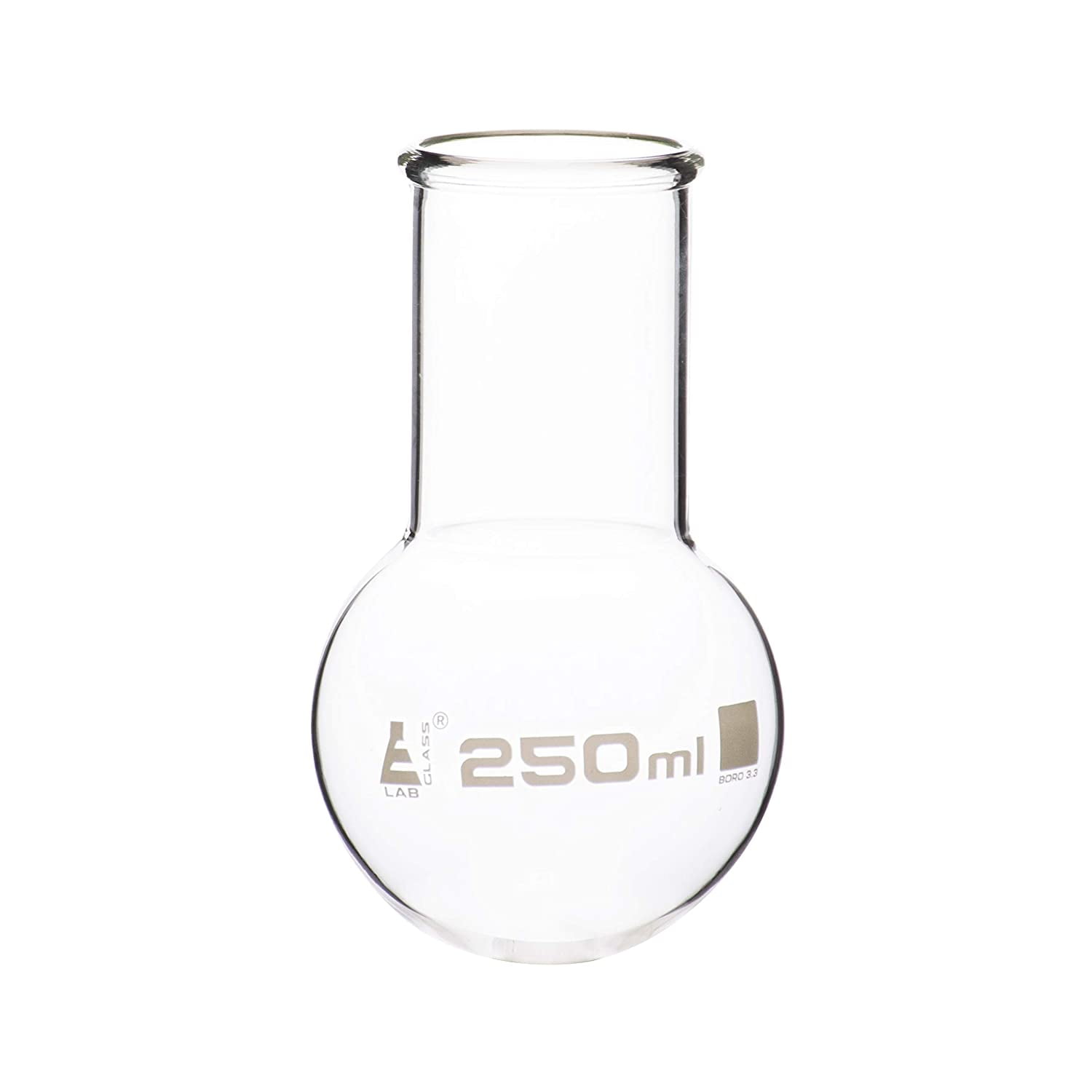 Boiling Flask, 250ml - Borosilicate Glass - Round Bottom, Wide Neck ...