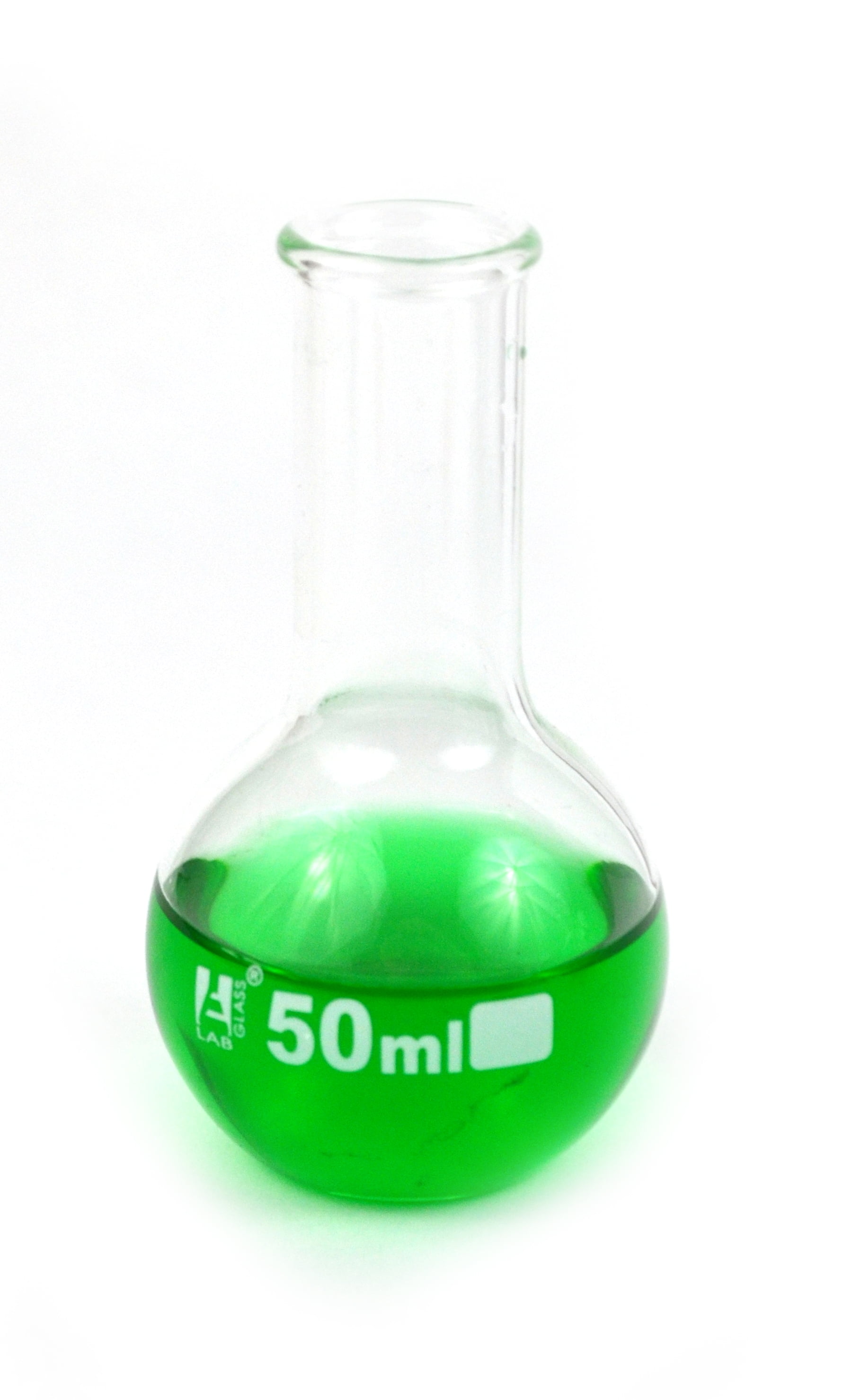 Boiling Flask, 50ml - Borosilicate Glass - Flat Bottom, Narrow Neck ...
