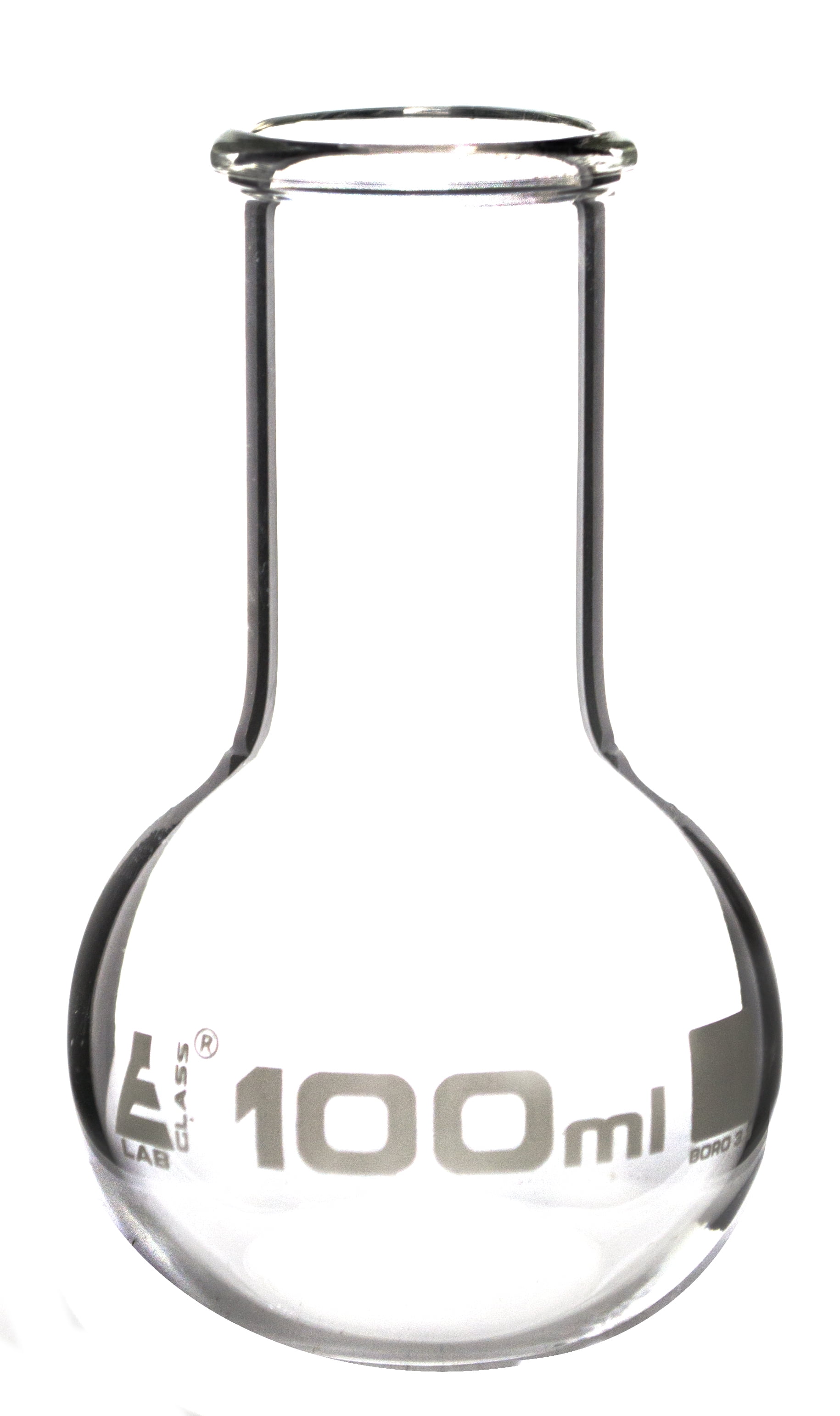 Boiling Flask - Florence, Flat Bottom, Wide Neck with Beaded Rim 100ml ...