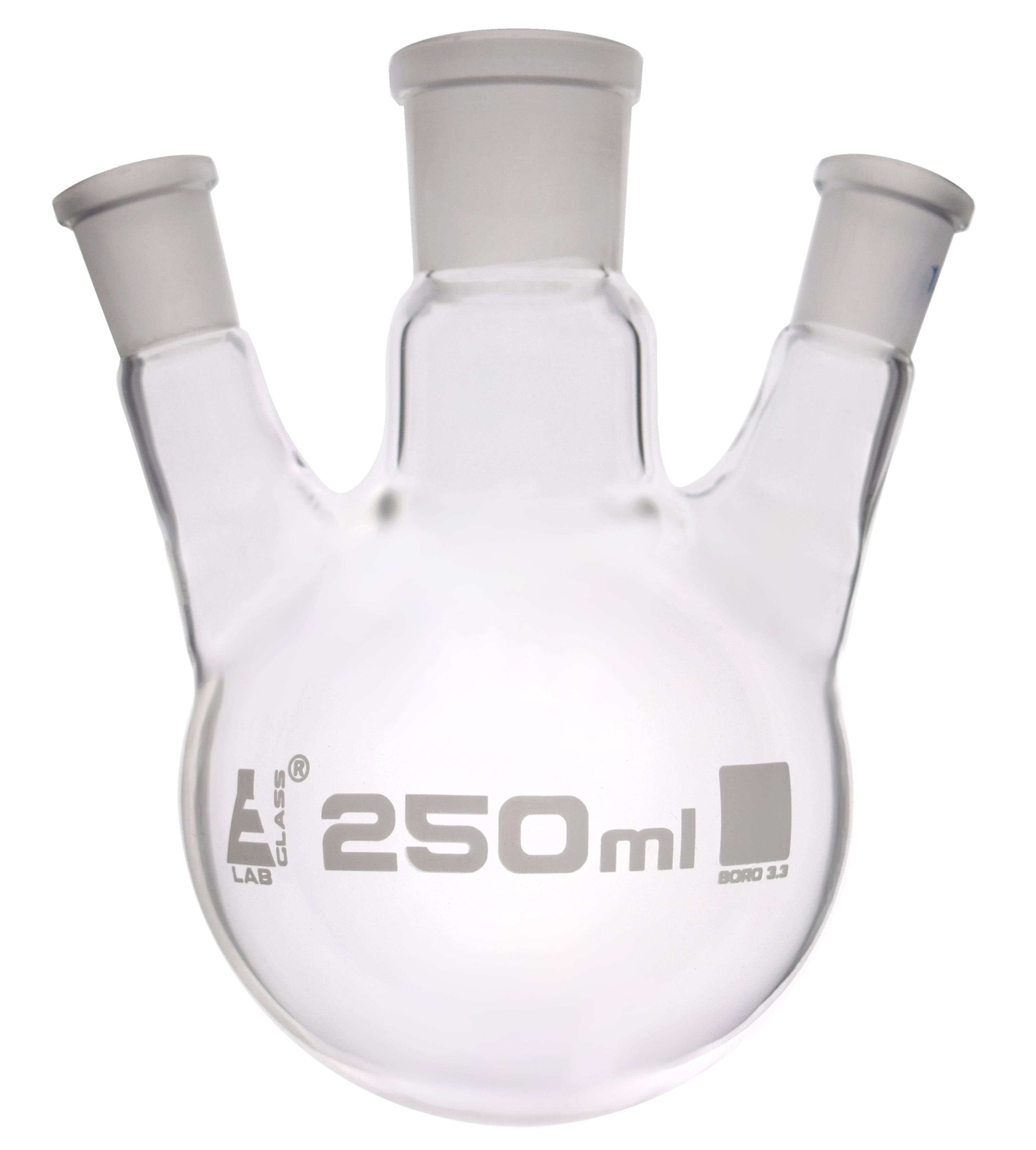 Boiling Flask with 3 Joints, 250ml - Center Socket 24/29, Side Sockets ...