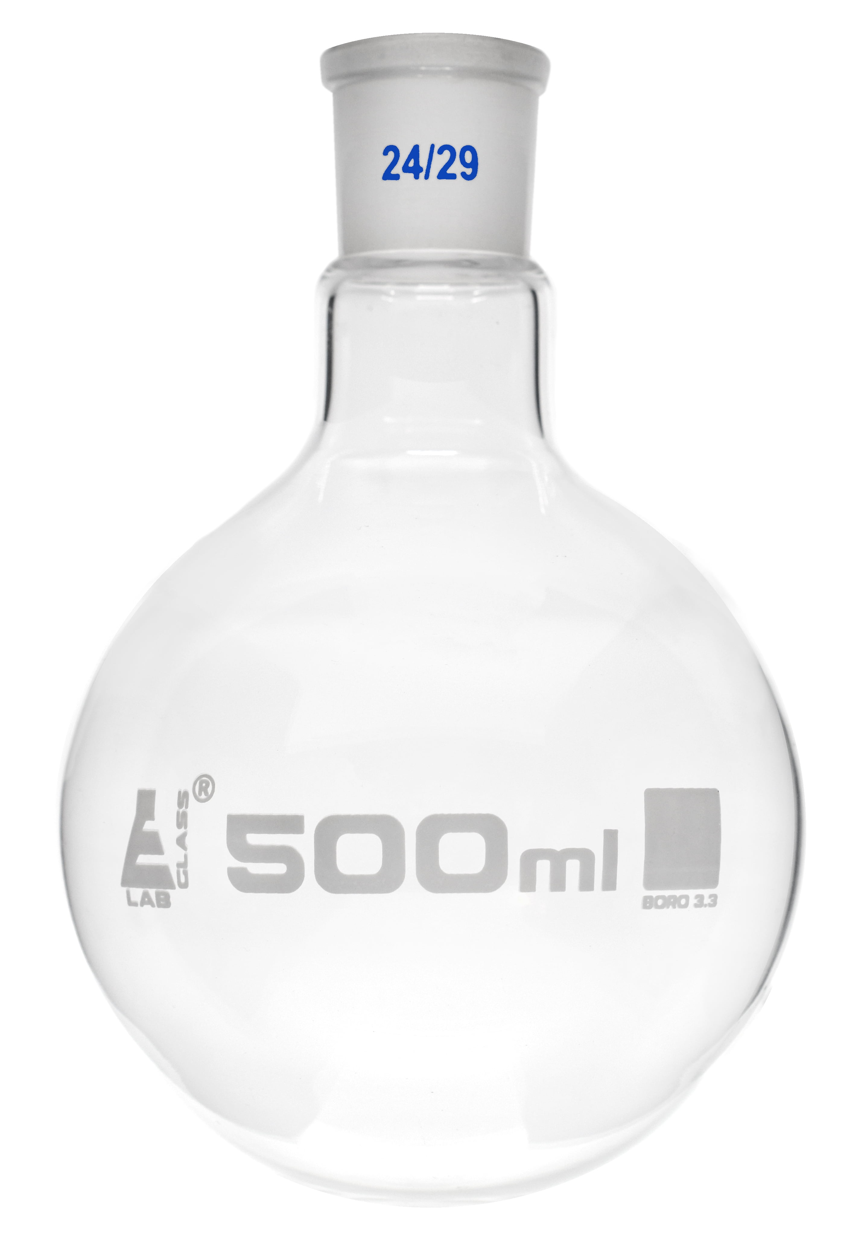Boiling Flask with Joint, 500ml - Socket Size 24/29 - Round Bottom ...