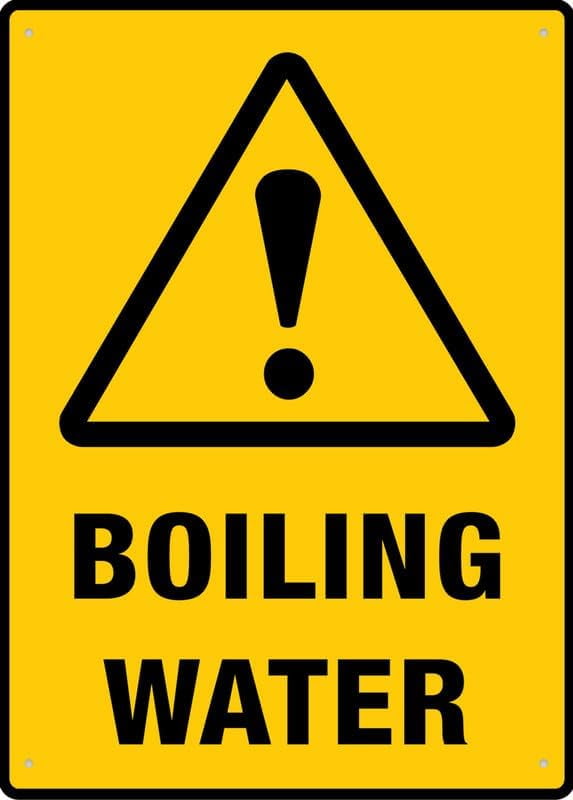 Boiling Water 8X12 in Rust Free Aluminum Signs Outdoor Metal Tin Sign ...