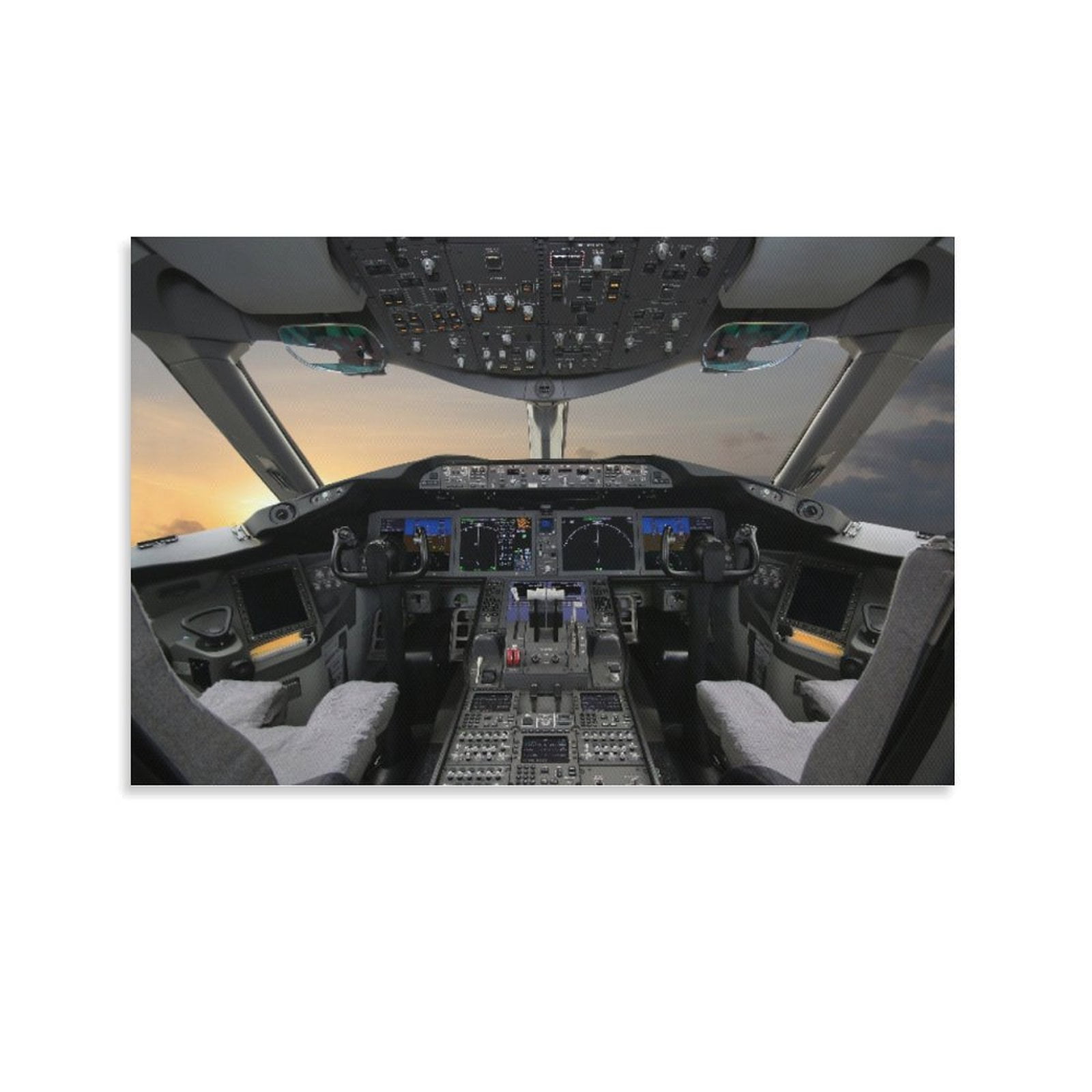Boing 787 Dreamliner Cockpit Canvas Art Poster And Wall Art Picture ...