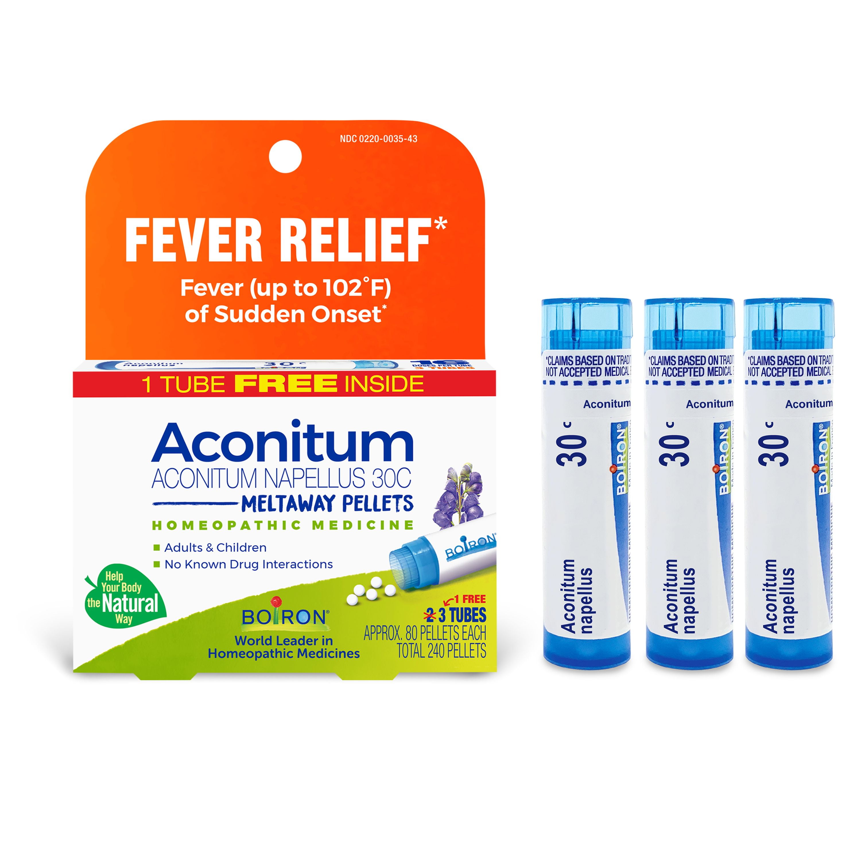 Boiron Aconitum Napellus 30C Bonus Pack, Homeopathic Medicine for High ...