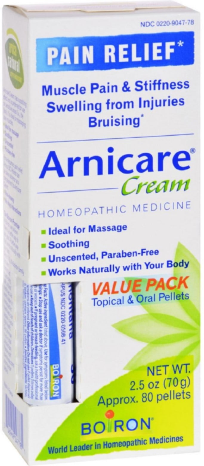 Boiron Arnicare Arnica Cream for Pain Relief & Blue Tube Value Pack 2.5 ...