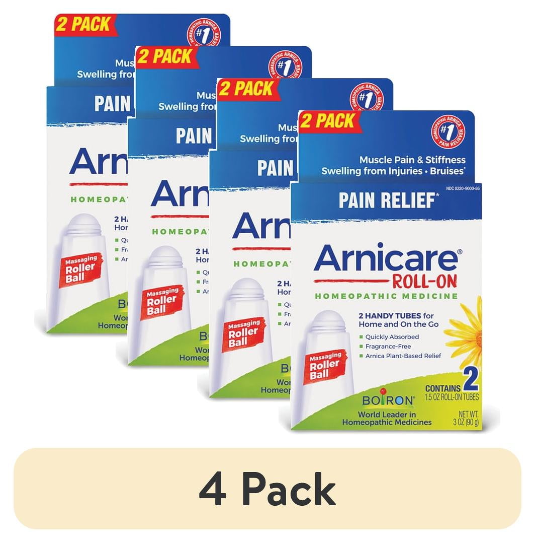(4 pack) Boiron Arnicare Roll-On, Homeopathic Medicine for Pain Relief ...