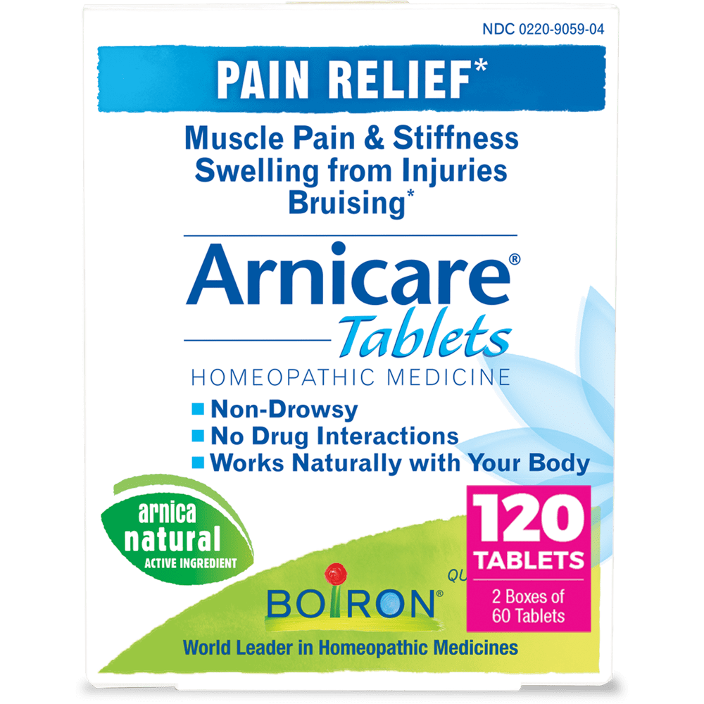 Boiron Natural Arnica Tablets, Pain Relief for Muscle Stiffness ...