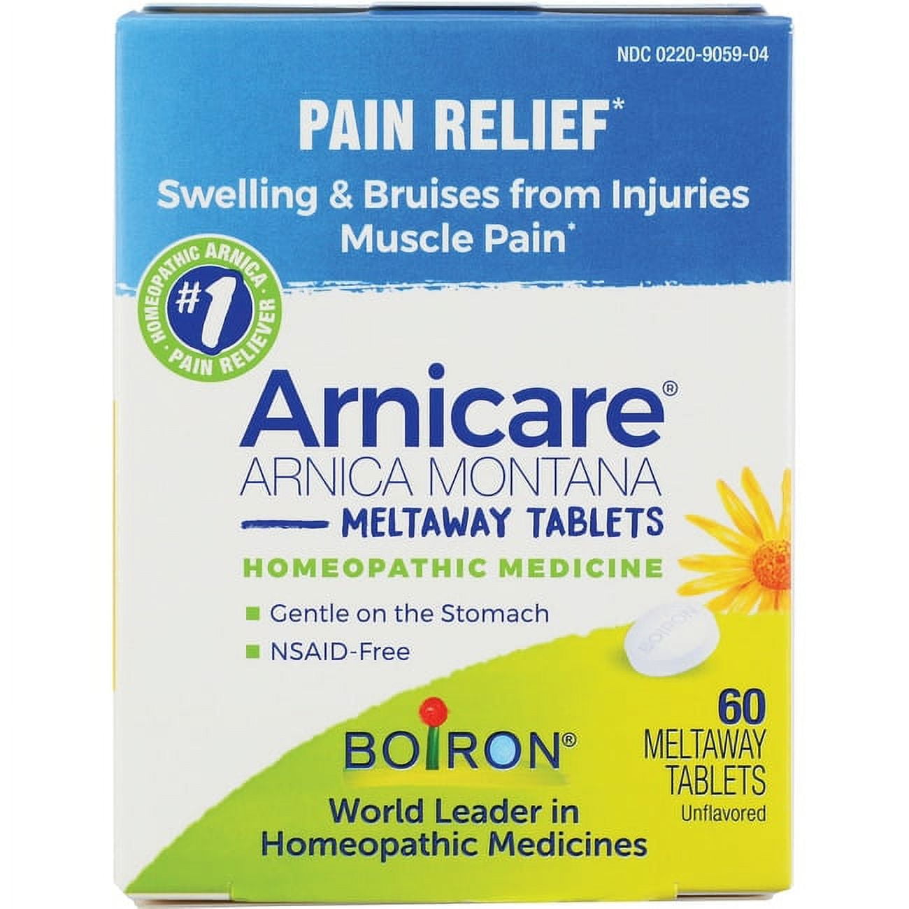 Boiron Arnicare Tablets, Homeopathic Medicine for Pain Relief, Swelling ...