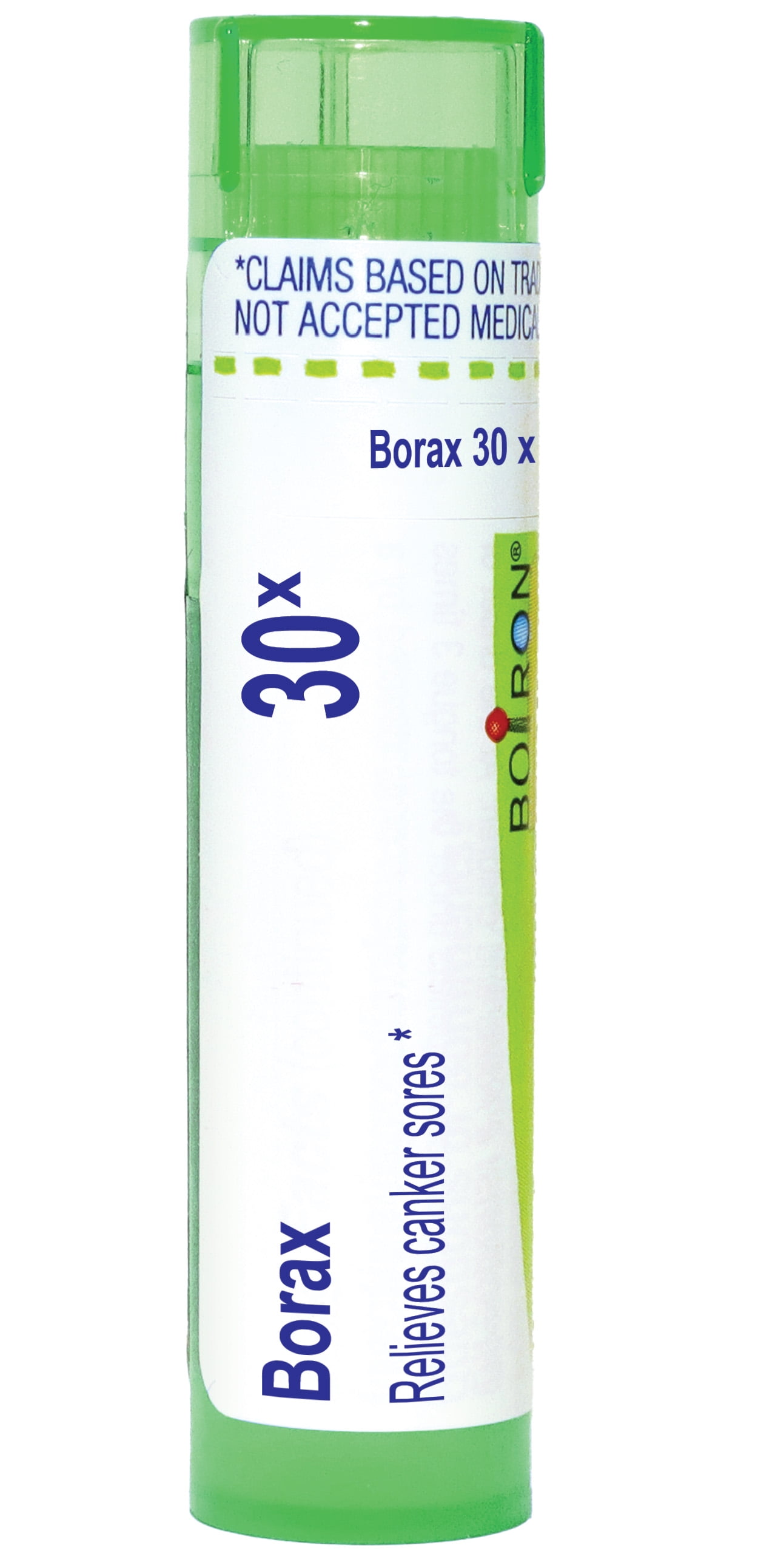 Boiron Borax 30X, Homeopathic Medicine for Canker Sores, 80 Pellets HSA ...