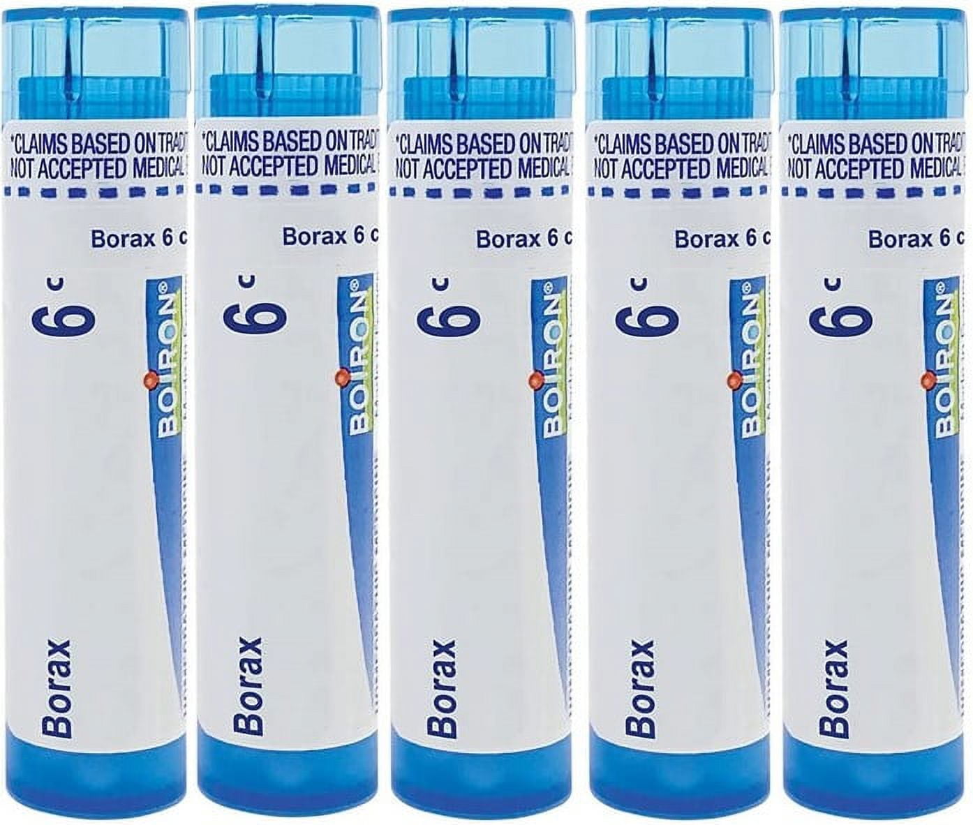 Boiron Borax 6c Homeopathic Medicine for Canker Sores - Pack of 5 (300 ...