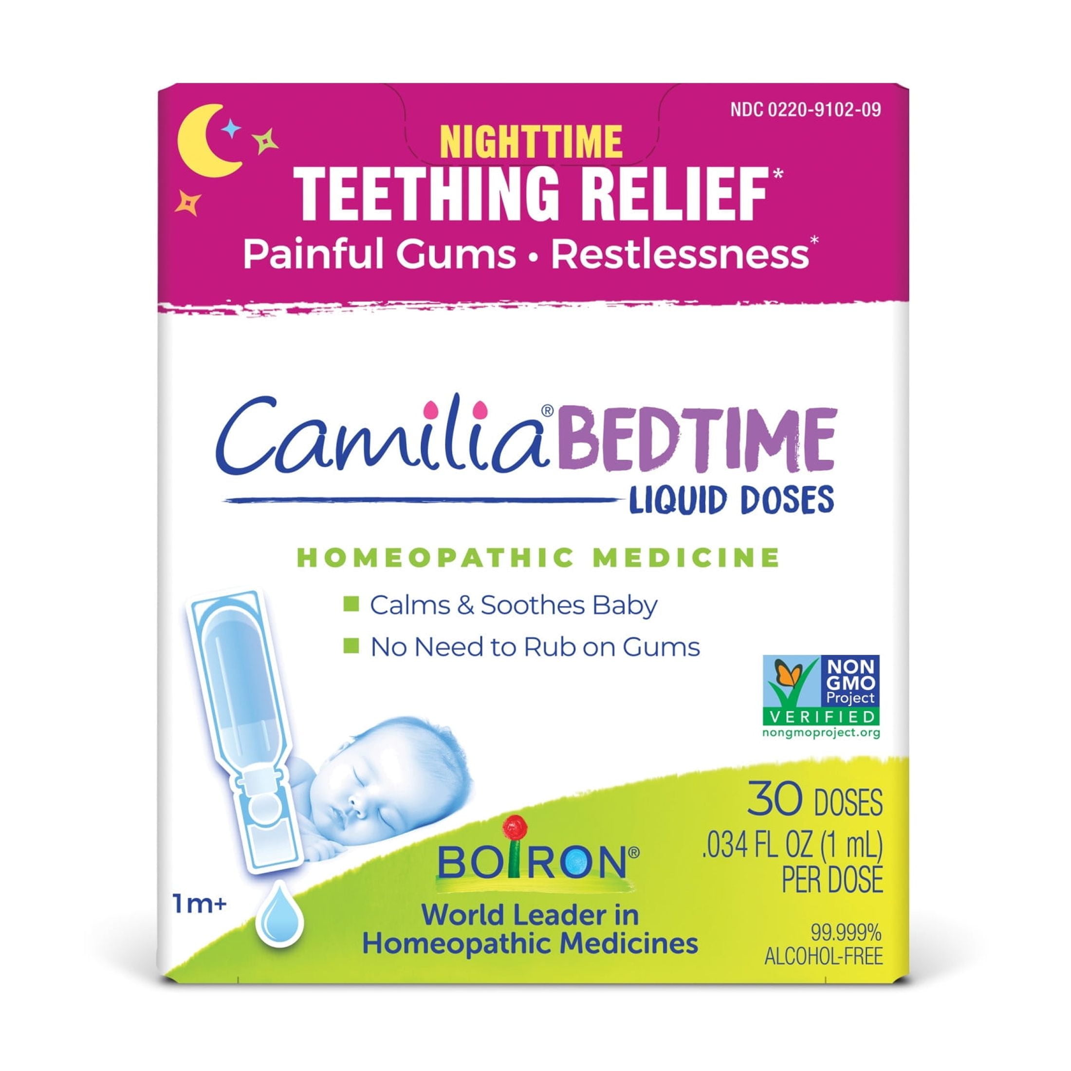 Boiron Camilia Bedtime Teething Drops for Nighttime Relief of Painful ...