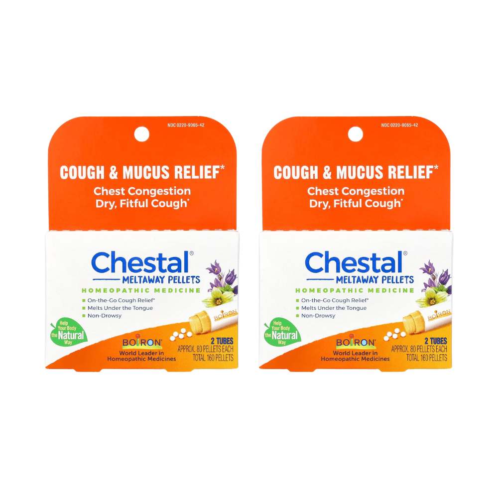 Boiron Chestal Pellets (2 Pack) 2 MDT Homeopathic Medicine For Cough ...