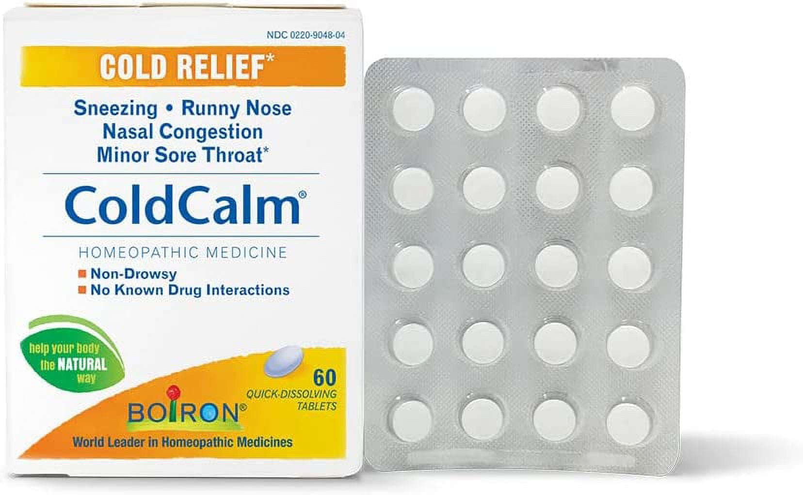 Boiron Coldcalm Quick-Dissolving Tablets 60 Tablets, 1 PACK - Walmart.com