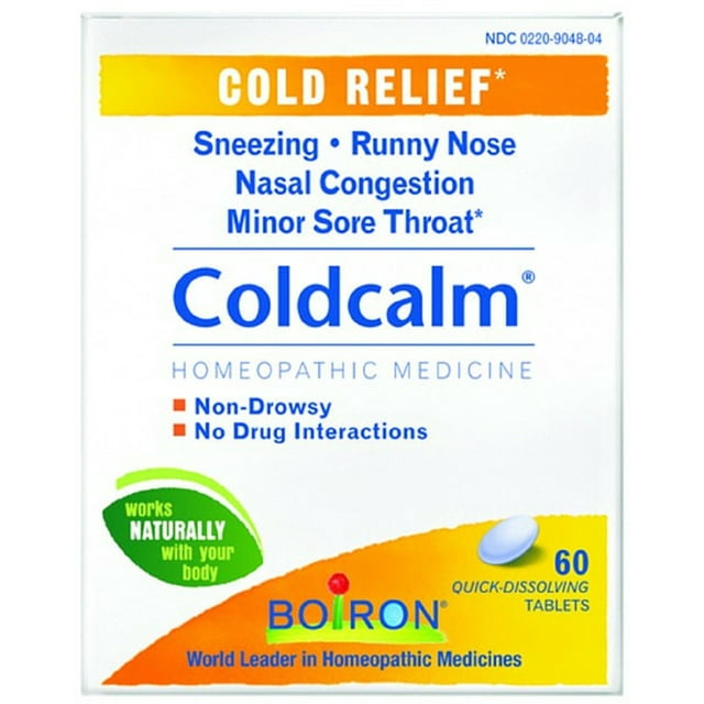 Boiron Coldcalm Quick-Dissolving Tablets, 60 Tablets (Pack of 2 ...