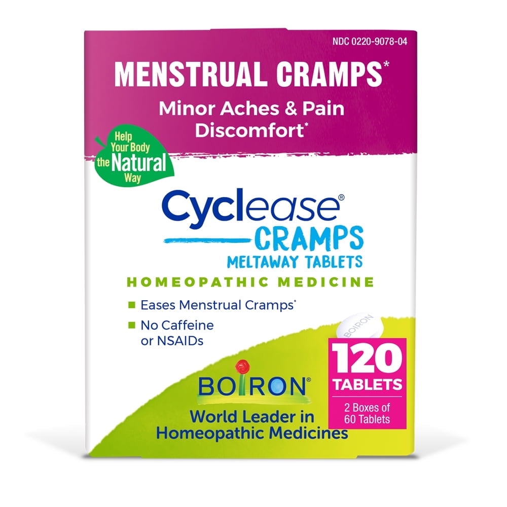 Boiron Cyclease Cramp Tablets, Homeopathic Medicine for Menstrual ...