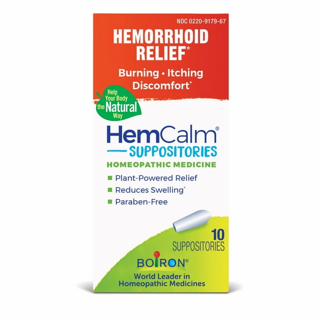 Boiron HemCalm Suppositories, Homeopathic Medicine for Hemorrhoid ...