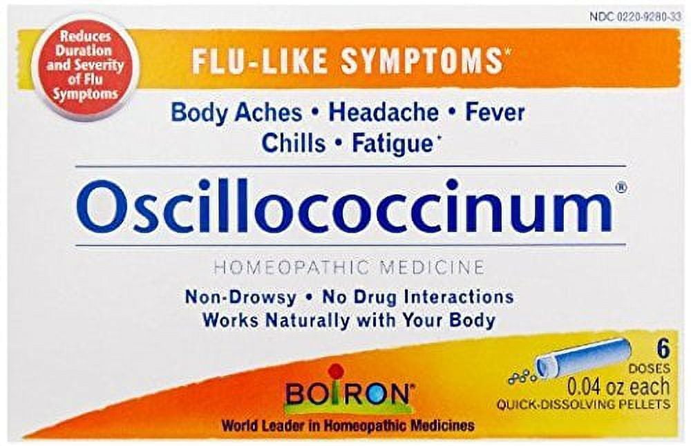 Boiron Cold Care Homeopathic Medicine Oscillococcinum for Flu, 6 Count ...