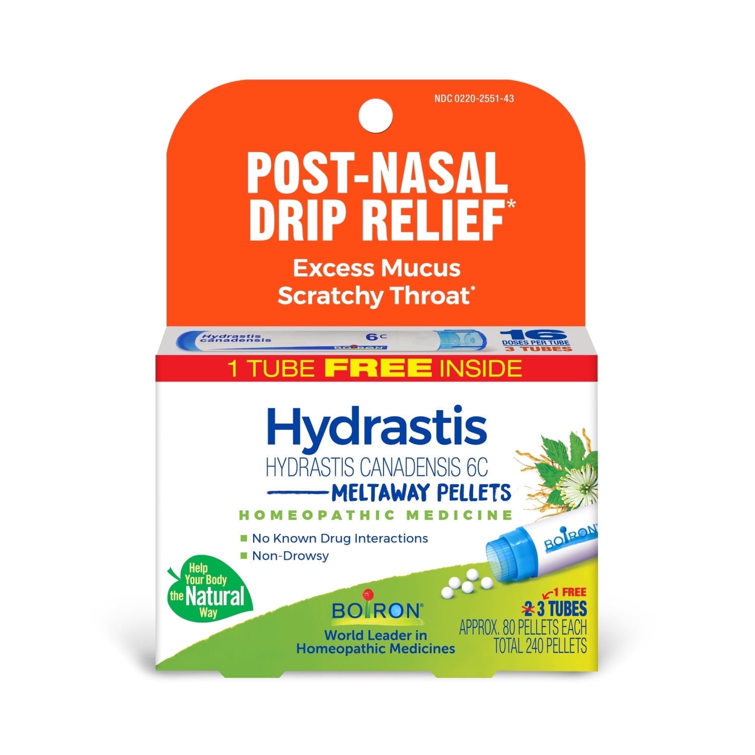 Boiron Hydrastis Canadensis 6C Bonus Pack Homeopathic Pellets for Post ...