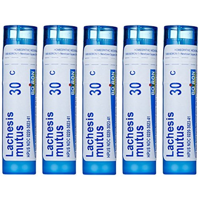 Boiron Lachesis Mutus 30C (Pack of 5), Homeopathic Medicine for Hot ...