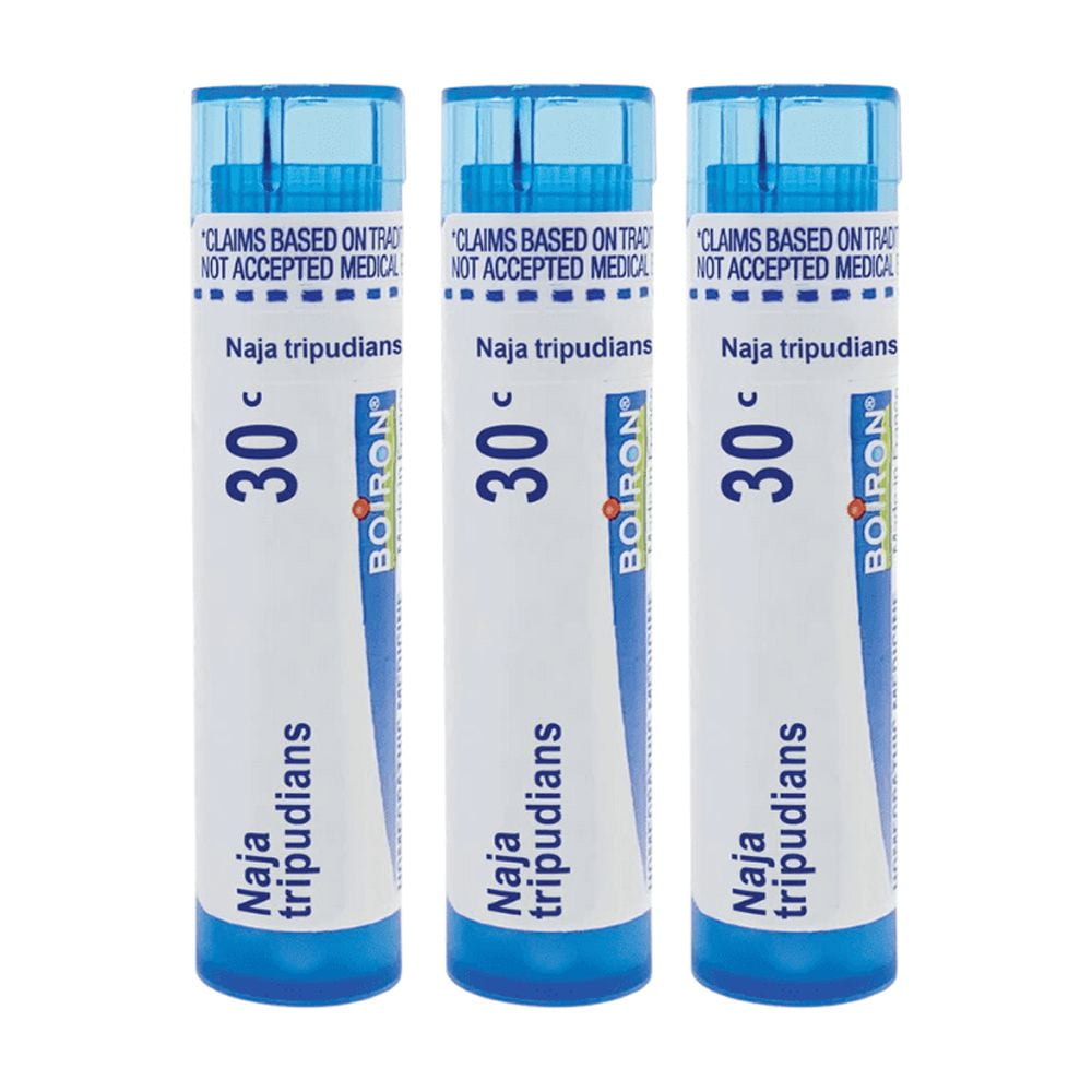 Boiron Naja Tripudians 30C, Homeopathic Medicine for Headache Improved By Walking In Open Air ...
