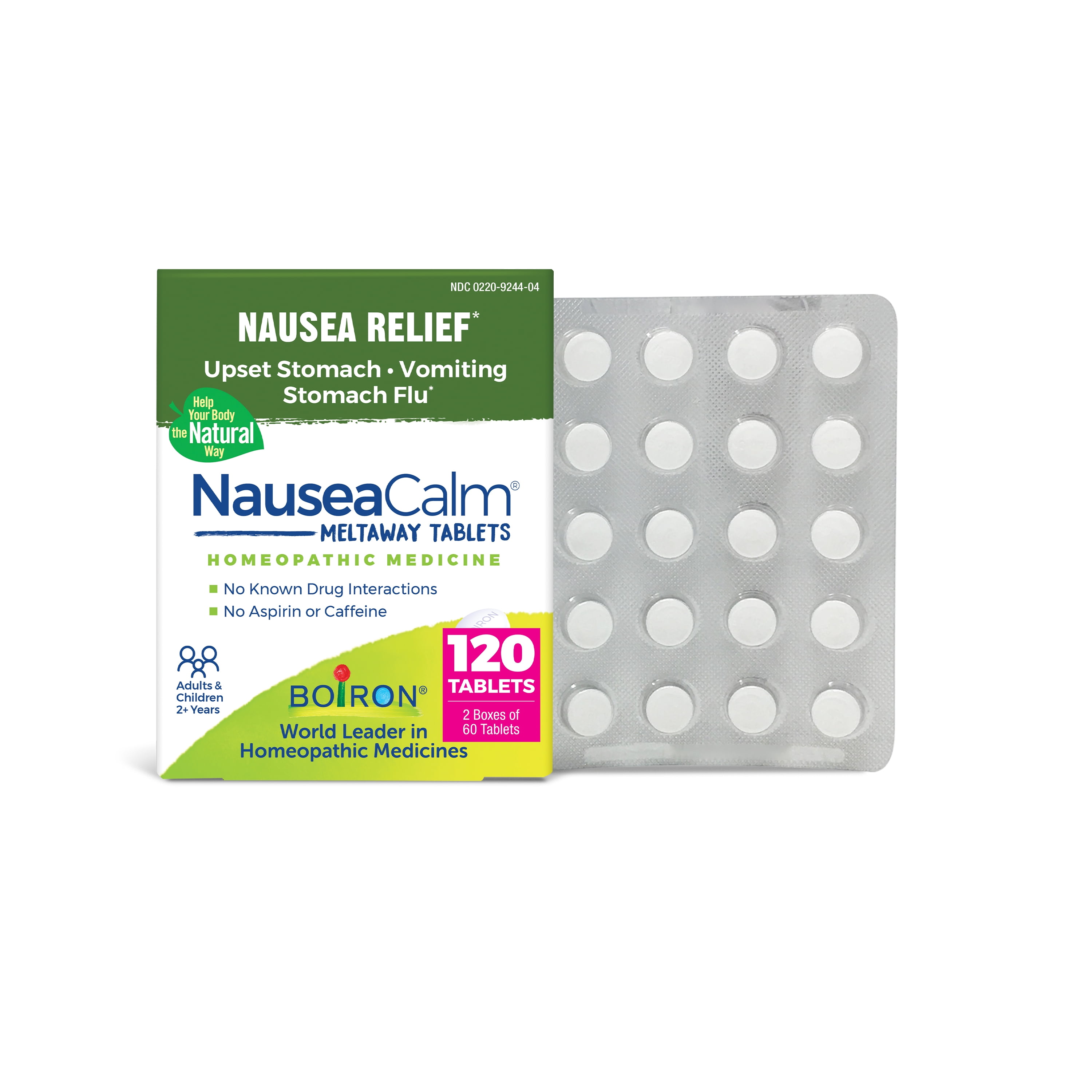 Boiron NauseaCalm Tablets, Homeopathic Medicine for Nausea Relief ...