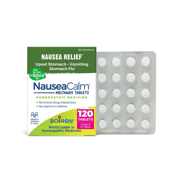 Boiron NauseaCalm Tablets, Homeopathic Medicine for Nausea Relief ...