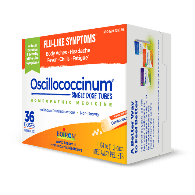 Boiron Oscillococcinum 36 Count, Homeopathic Flu Relief Tablets for ...