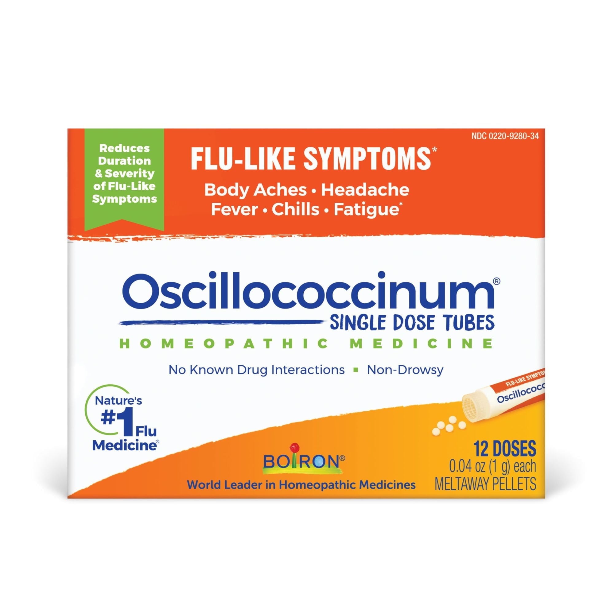Boiron Oscillococcinum Homeopathic Medicine for Flu-Like Symptoms, 12 ...
