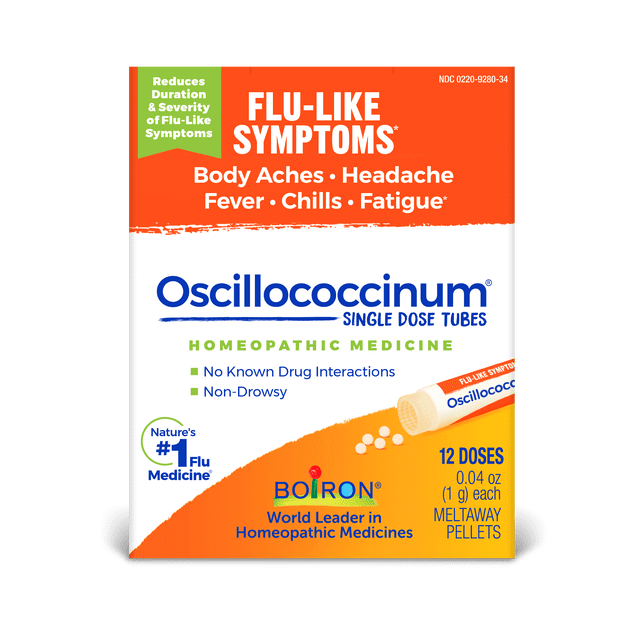 Boiron Oscillococcinum Homeopathic Medicine for Flu-like Symptoms, 12 ...