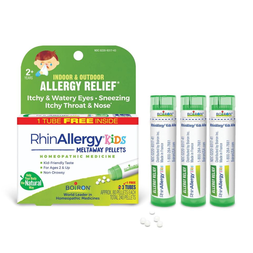 Boiron RhinAllergy Kids Pellets Allergy Relief, Itchy & Watery Eyes ...