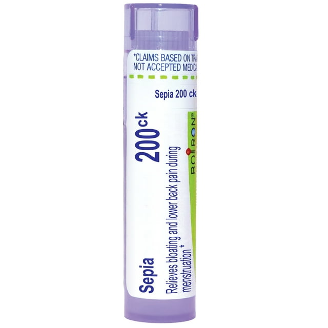 Boiron Sepia 200CK, PMS Gas Treatment, Homeopathic Bloating & Lower ...