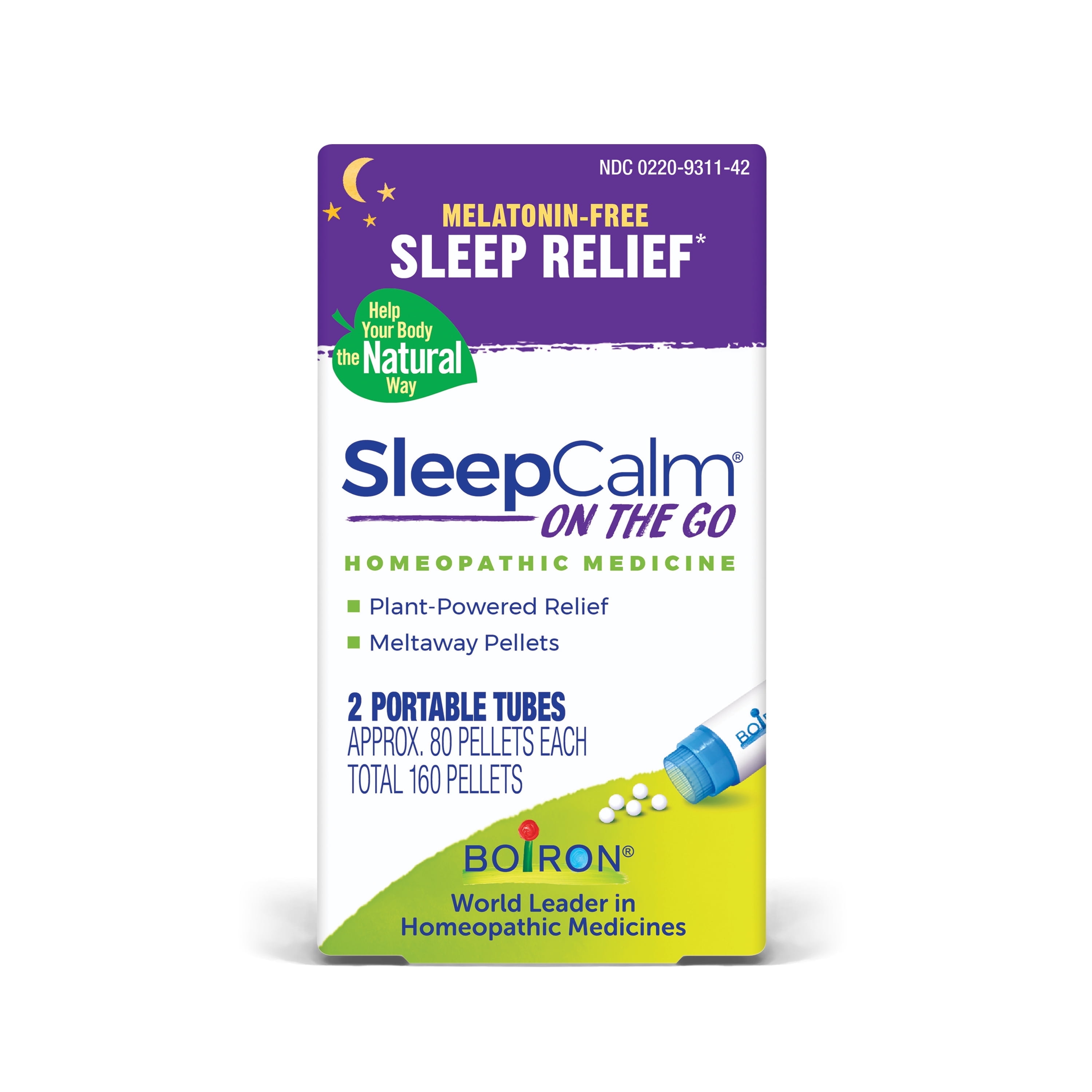 Boiron SleepCalm, Melatonin-Free Sleep Aid, Homeopathic, 160 Pellets ...