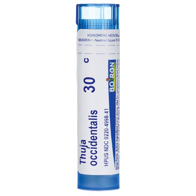 Boiron Thuja Occidentalis 30C, Homeopathic Medicine for Warts, 80 ...