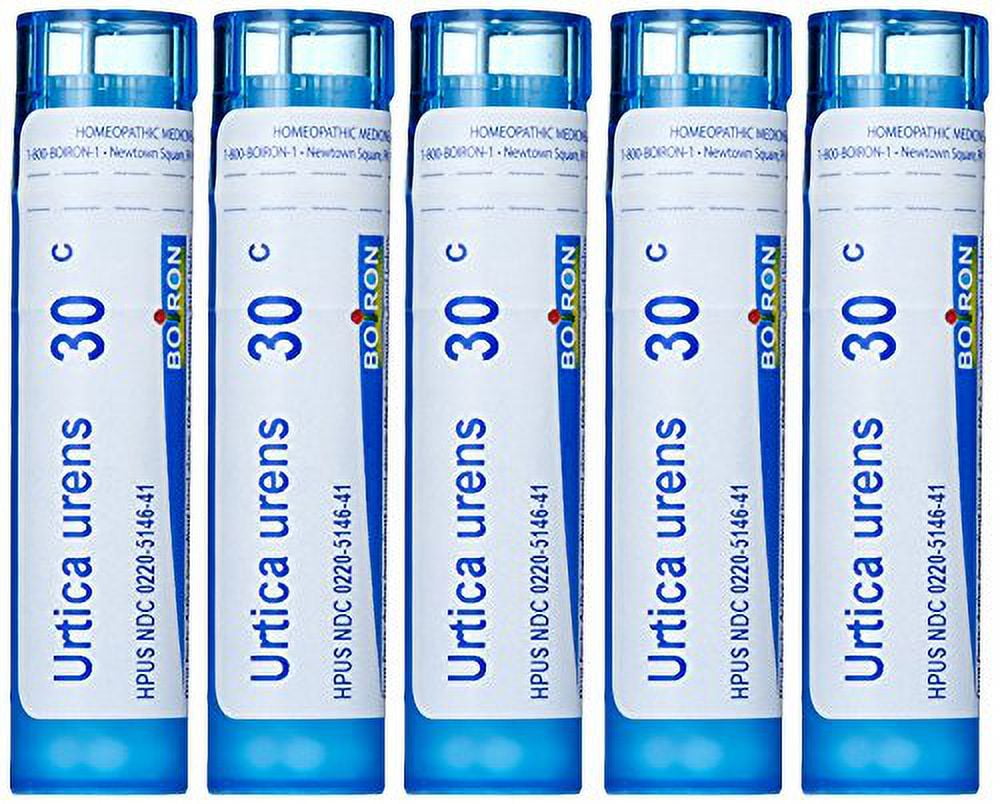 Boiron Urtica Urens 30C, 5-Pack of 80 Pellet Tubes, Homeopathic ...