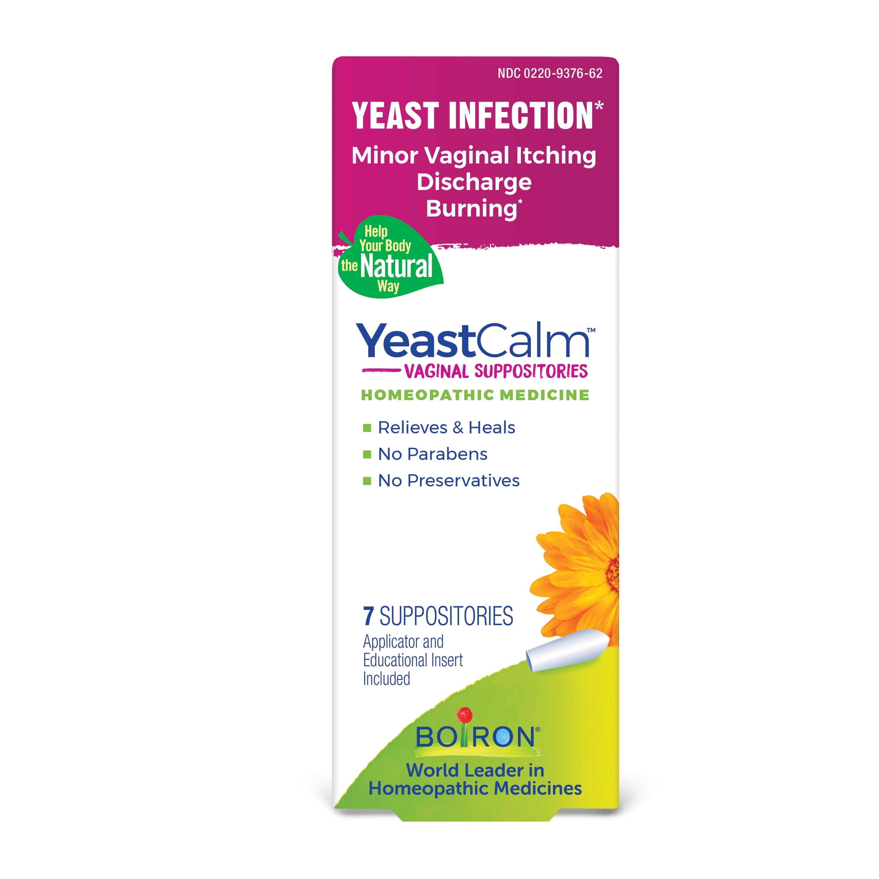 Boiron YeastCalm, Homeopathic Yeast Infection Treatment, Relief for ...