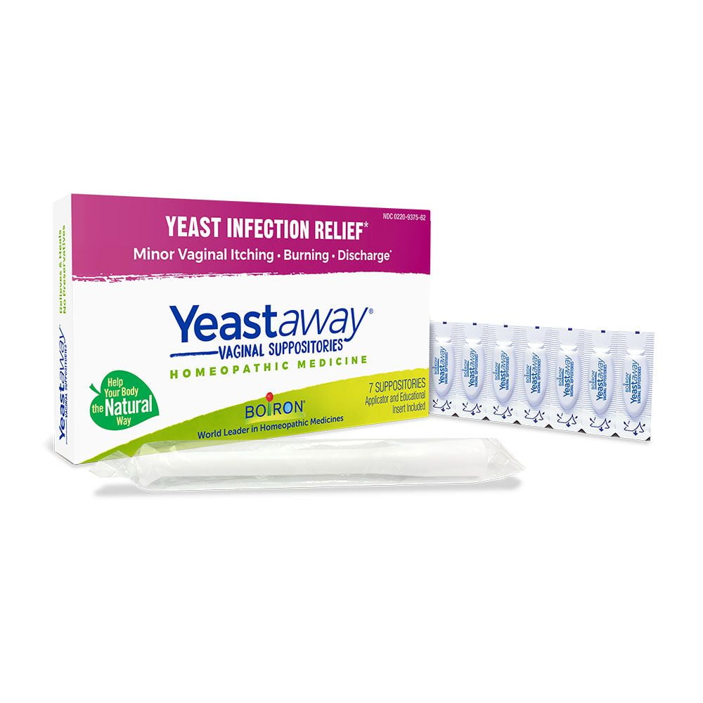 Boiron Yeastaway Suppositories, Homeopathic Medicine for Yeast ...