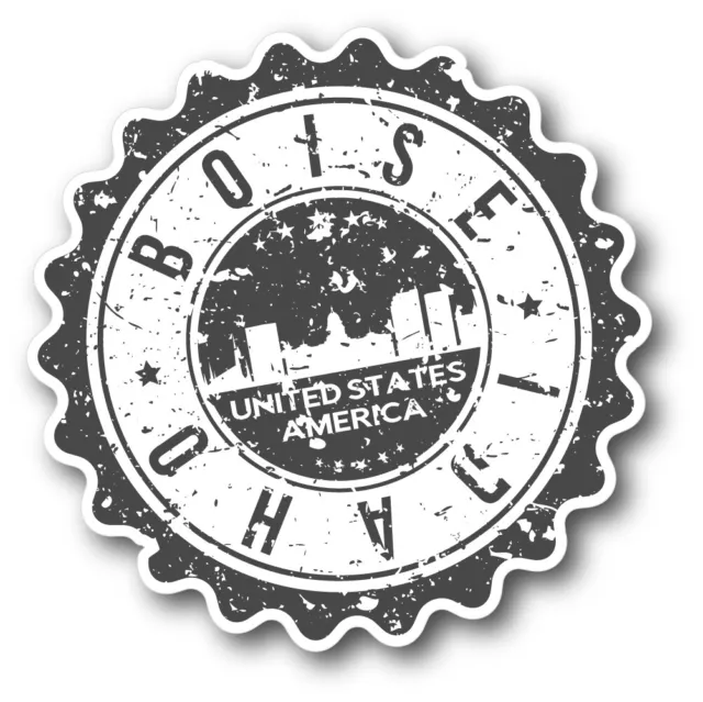 Boise City Idaho Usa State Vintage Grunge Sticker Phone Decal Water ...
