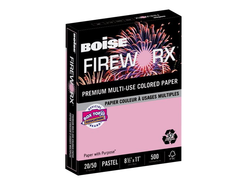 Boise FIREWORX Premium Multi-Use Colored - Powder pink - Letter A Size ...