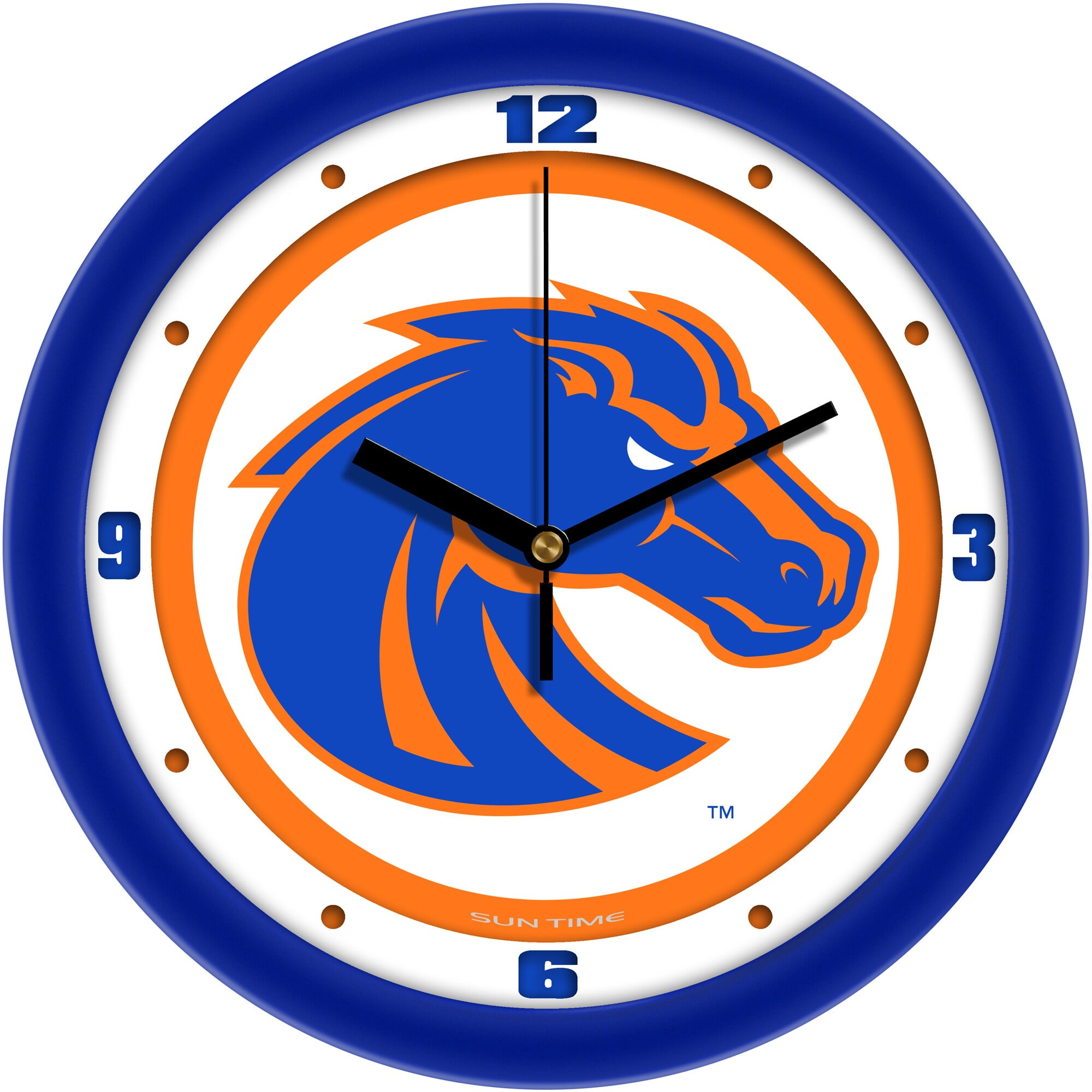 Boise State Broncos 11.5'' Suntime Premium Glass Face Traditional Logo ...